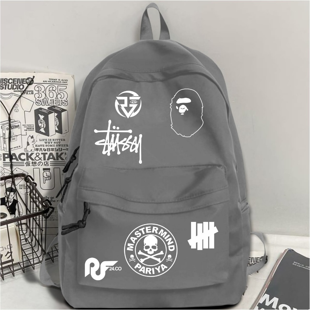 Jual Tas Gendong Sekolah Simple Unisex/Tas Backpack Laptop Model ...