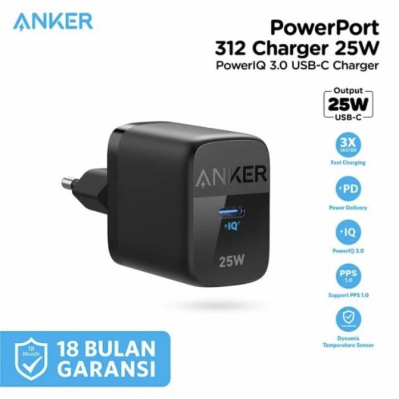 Jual ANKER ACE CHARGER ULTRA FAST CHARGER FOR IPHONE AND ANDROID 25W ...