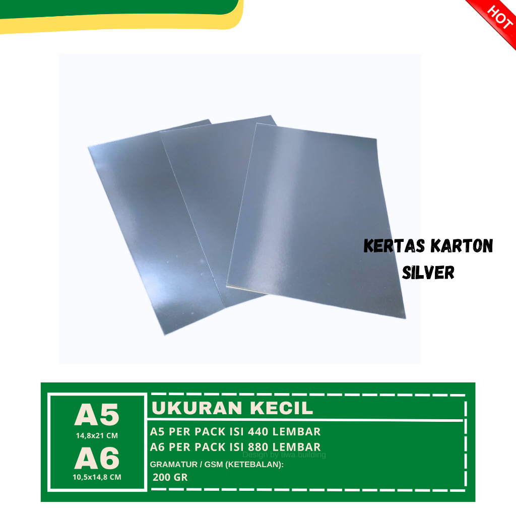 Jual KERTAS KARTON SILVER A5&A6 PERPACK ISI 440&880 LEMBAR | Shopee ...
