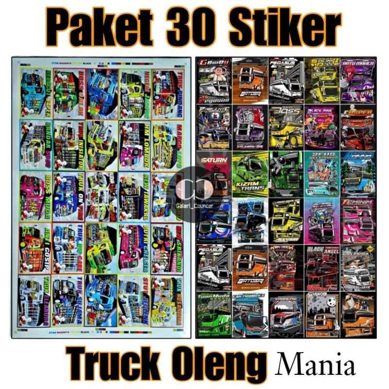 Jual PAKET 30 STIKER TRUCK OLENG | Shopee Indonesia