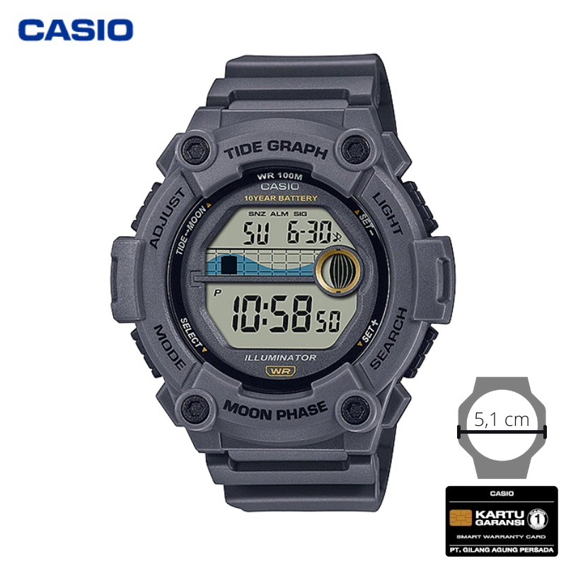 Jual JAM TANGAN CASIO PRIA CASIO WS-1300H-8A / WS1300H CASIO ORIGINAL | Shopee Indonesia