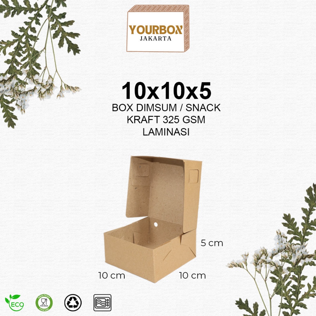 Jual Box Dus Kotak Dimsum Roti Takoyaki Siomay Snack 10x10x5 Laminasi ...