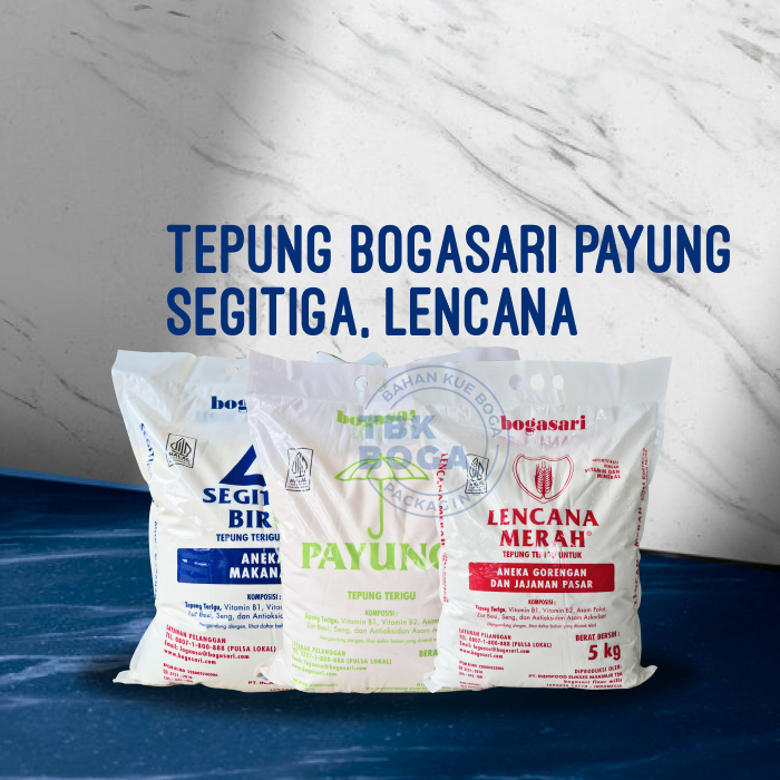 Jual Tepung Terigu 5 Kg ( Segitiga Biru, Payung, Lencana Merah ...