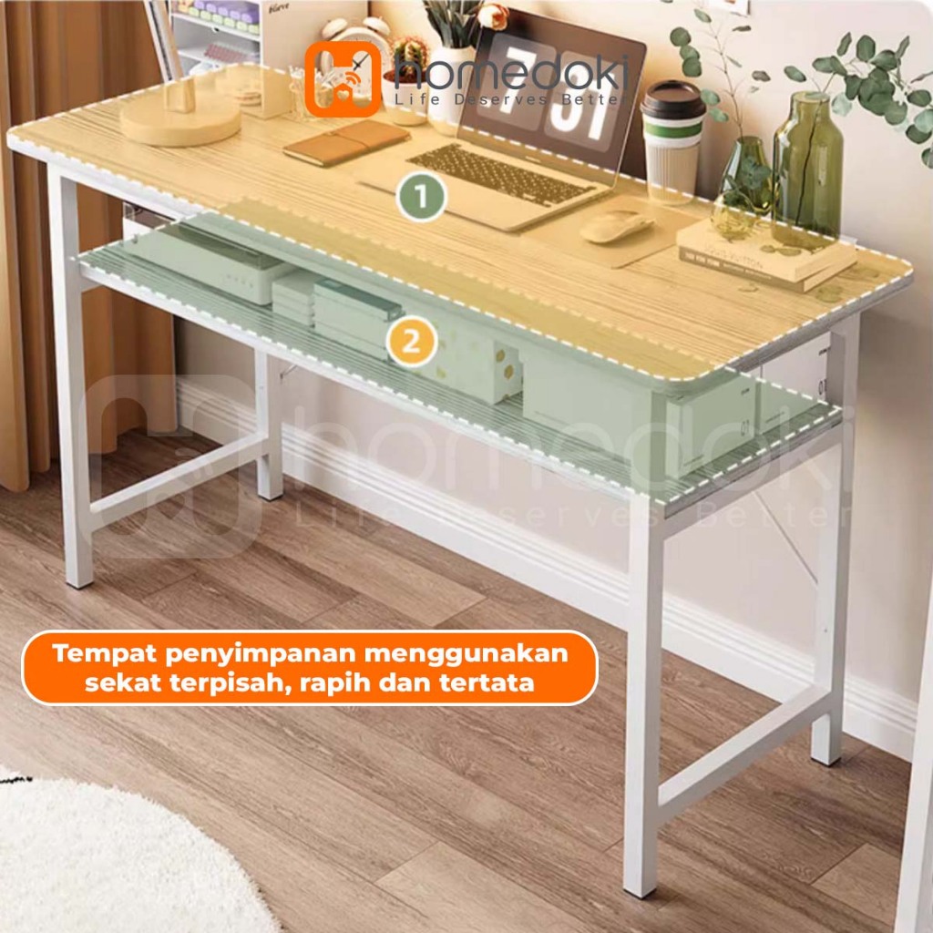 Jual Homedoki Meja Belajar 120cm / Meja Kantor / Meja Komputer / Meja ...