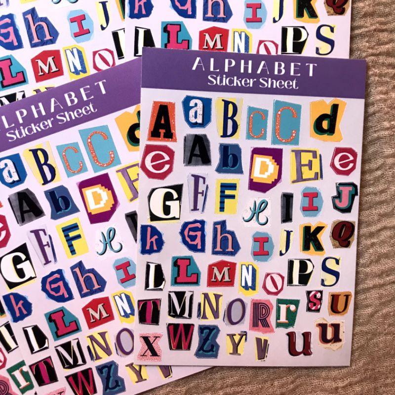 Jual magazine letter alphabet sticker, sticker alphabet aesthetic ...