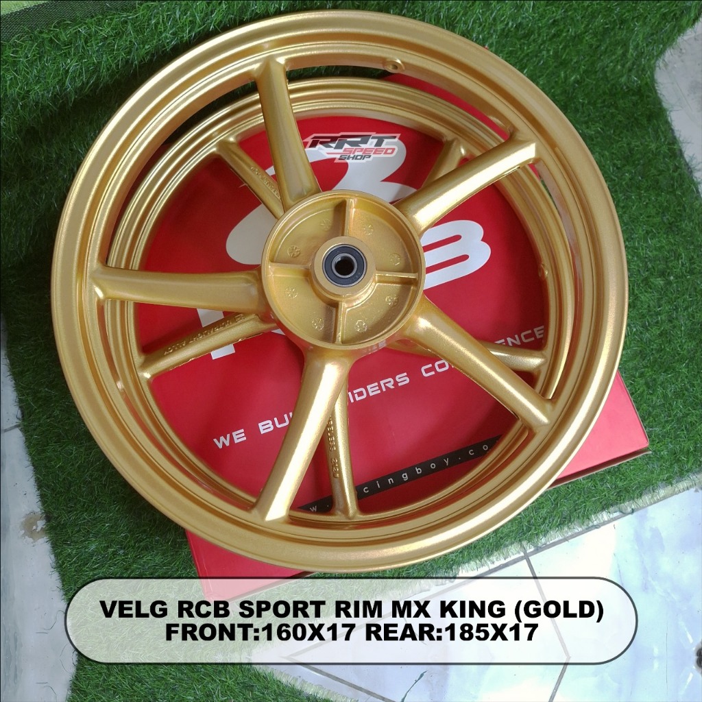 Jual VELG RCB SPORT RIM MX KING GOLD DEPAN 160 BELAKANG 185 RING 17 ...