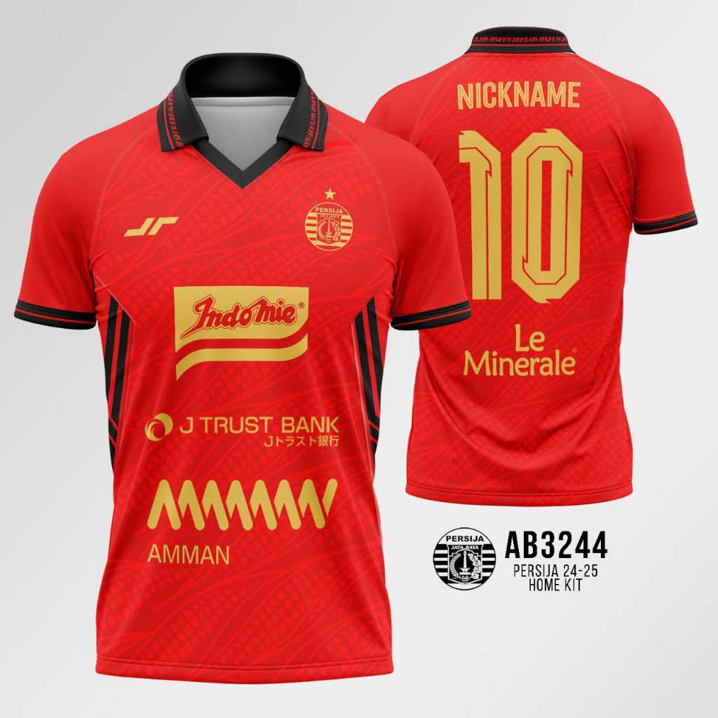 Jual JERSEY SEPAKBOLA PERSIJA 2024-2025 FREE CUSTOM NAMA DAN NOMOR ...