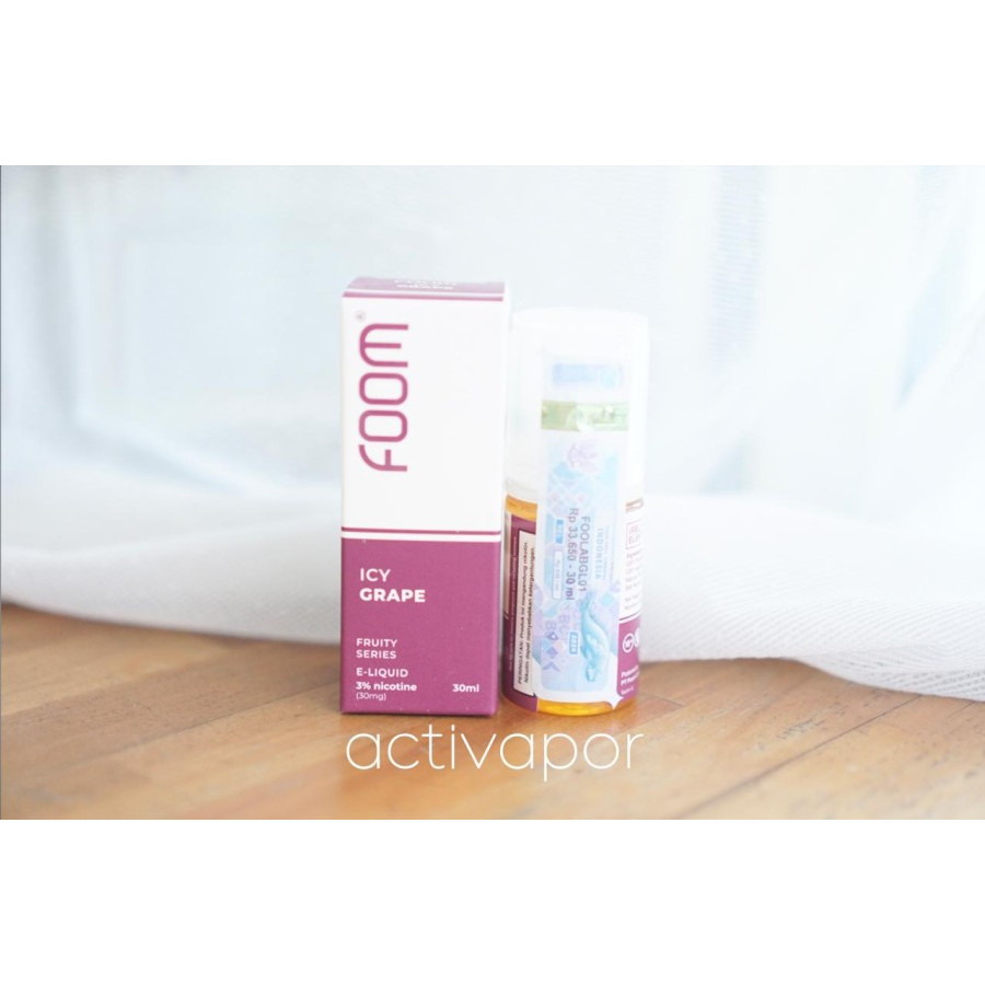 Jual Foom ICY GRAPE Salt Nic 30mg 30ml Liquid Vape Ice Fruity Series ...