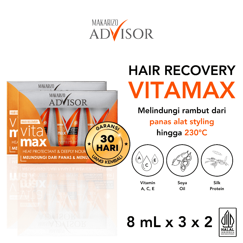Jual PAKET ISI 2 - Makarizo Advisor Hair Recovery Vitamax 8mLx3 ...