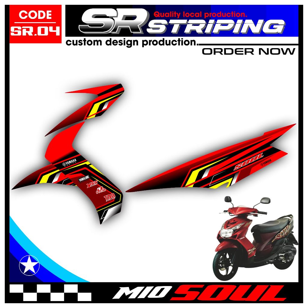 Jual Stiker Striping Mio Soul Lama/Karbu- Sticker Striping Variasi List ...