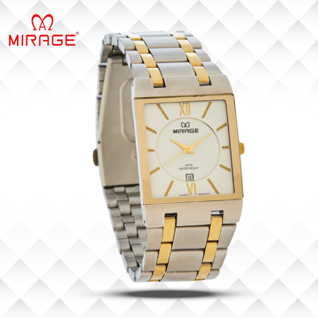 Jual Mirage Jam Tangan Pria Analog 7908 M Silver Gold Original ...
