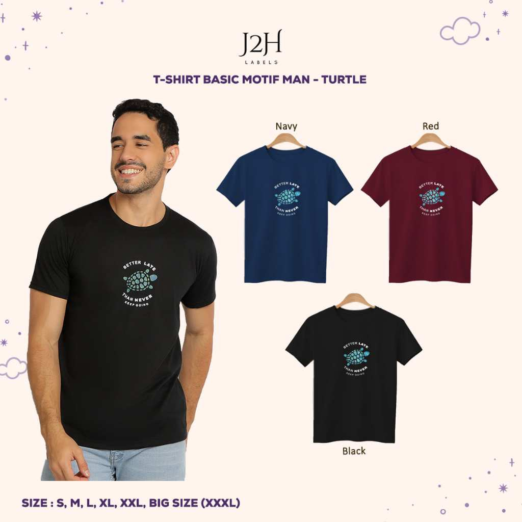Jual JK LABELS - Tshirt Basic Motif Man - Turtle | Shopee Indonesia