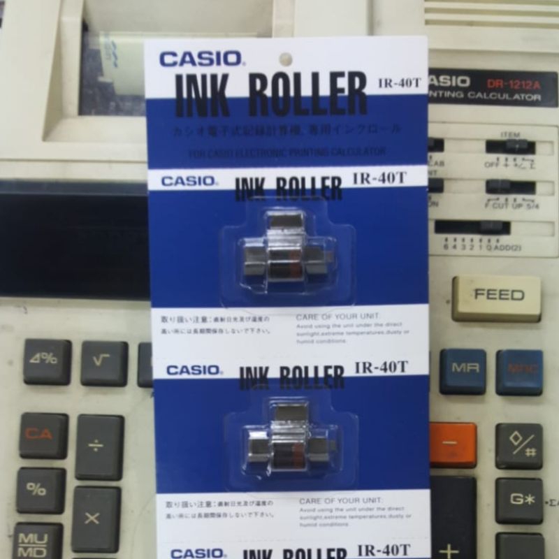 Jual CASIO INK ROLLER IR 40T KALKULATOR BLACK RED | Shopee Indonesia