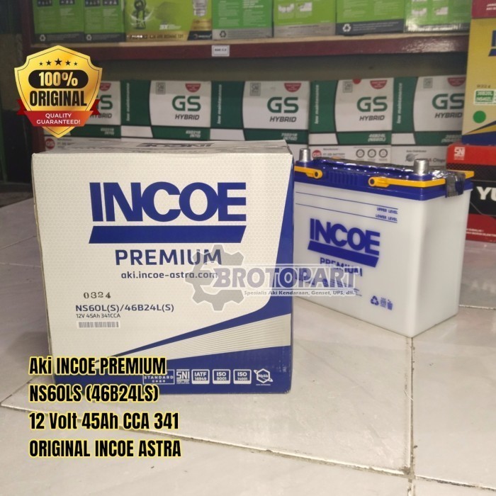 Jual Aki Basah Mobil INCOE Premium NS60LS 46B24LS 45Ah | Shopee Indonesia