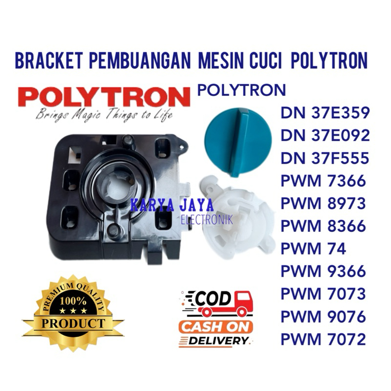 Jual 1 SET Bracket Dan Selector Plus Knop Mesin Cuci Polytron 2 Tabung ...