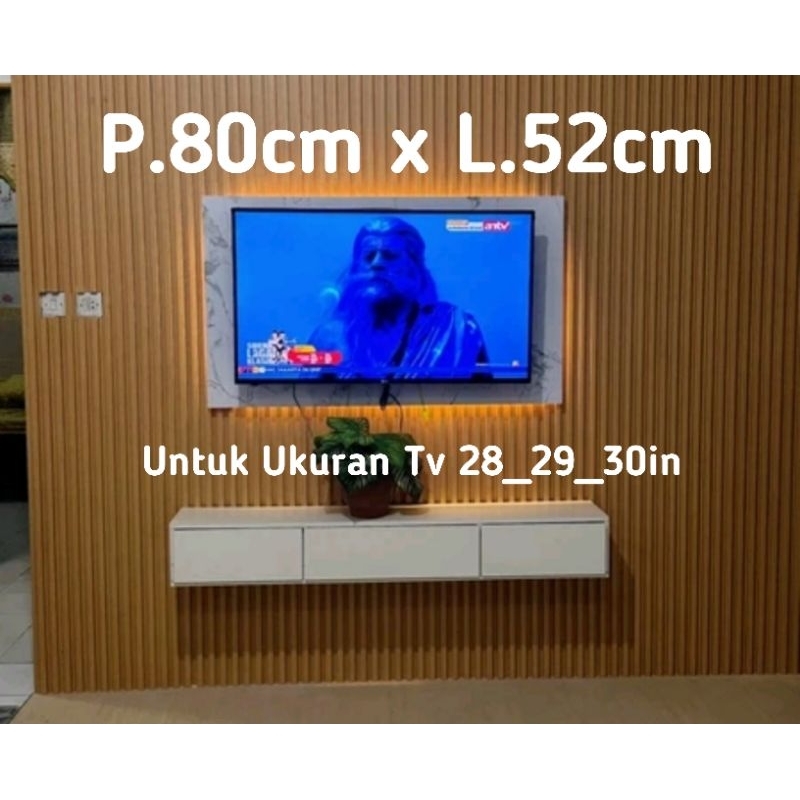 Jual Backdrop Tv led minimalis Ukuran P.80cm x L.52cm | Shopee Indonesia