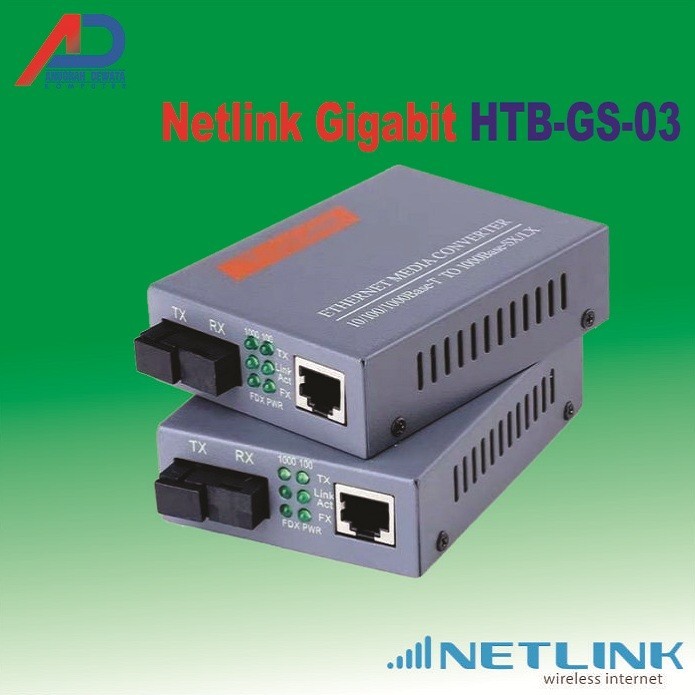 Jual Converter FO to LAN Netlink HTB-GS-03 Gigabit | Shopee Indonesia