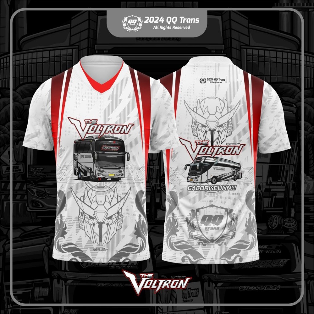 Jual Kaos Bus Mania Original QQ TRANS The Voltron PUTIH ( free sticker ...