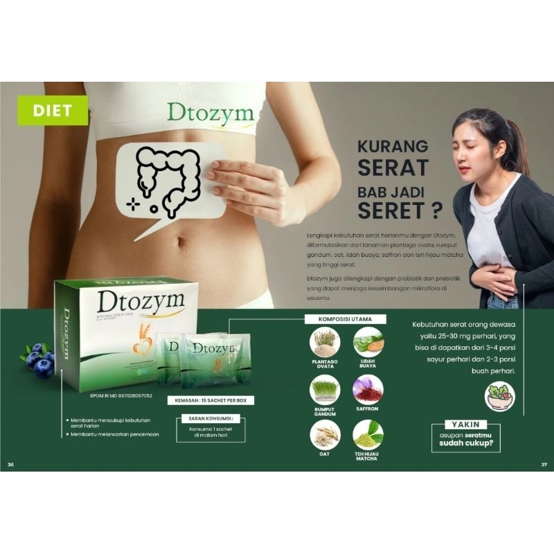 Jual MINUMAN PROBIOTIK HWI/DIET/DTOZYM BERSIH USUS/MINUMAN SERAT TINGGI ...