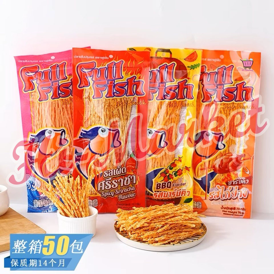 Jual FULLFISH Snack Ikan Rasa BBQ - Ikan Dried Fish Fillet Snack Rasa ...