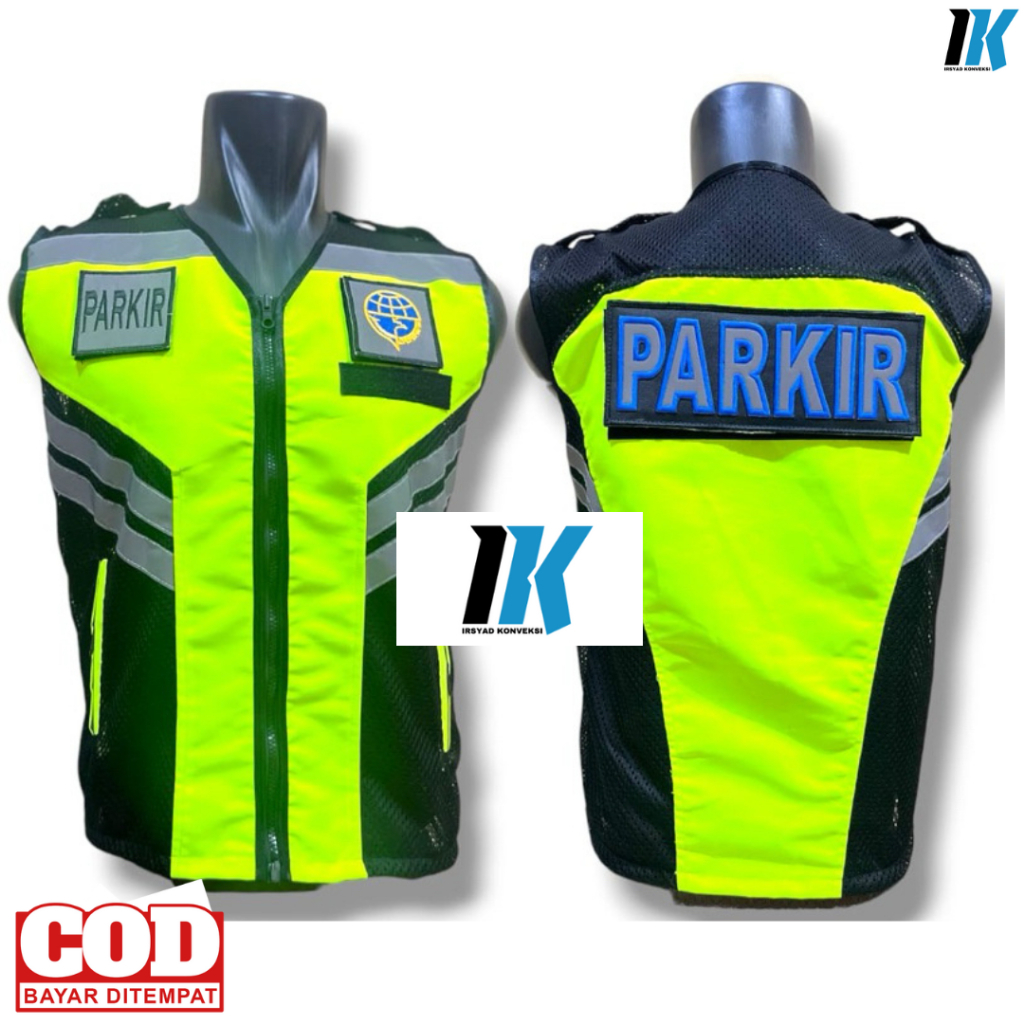 Jual Rompi PARKIR bahan taslan STABILO hitam logo bordir ROMPI TOURING ...