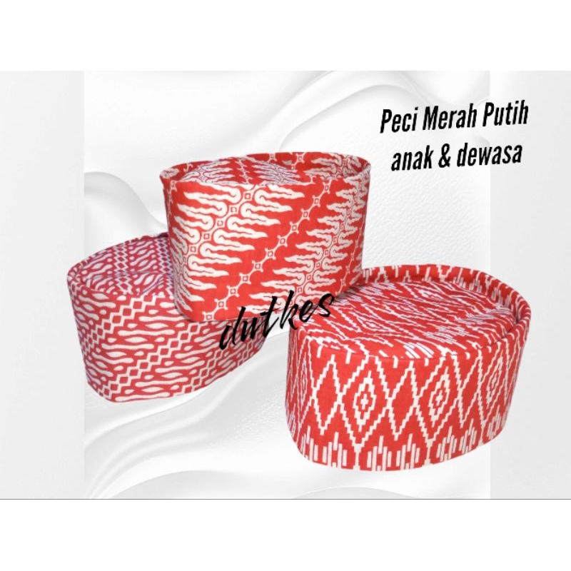 Jual PECI batik Merah Putih (Anak & Dewasa) | Shopee Indonesia