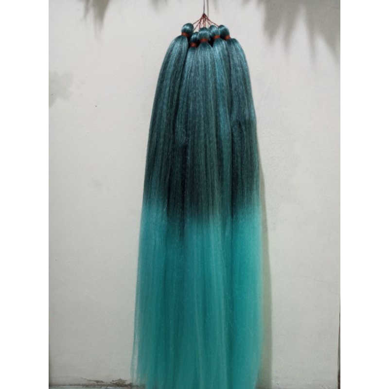 Jual Rambut sambung Cemara ombre berkualitas panjang 80 cm | Shopee ...