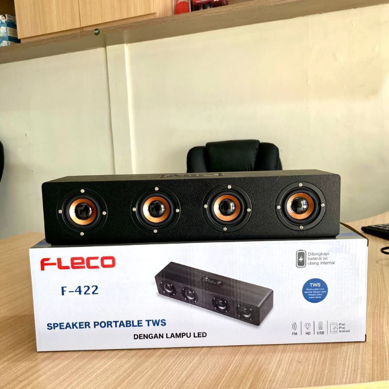 Jual Fleco F-422 Speaker Bluetooth Soundbar 4 Speaker Aktif Ada Colokan ...