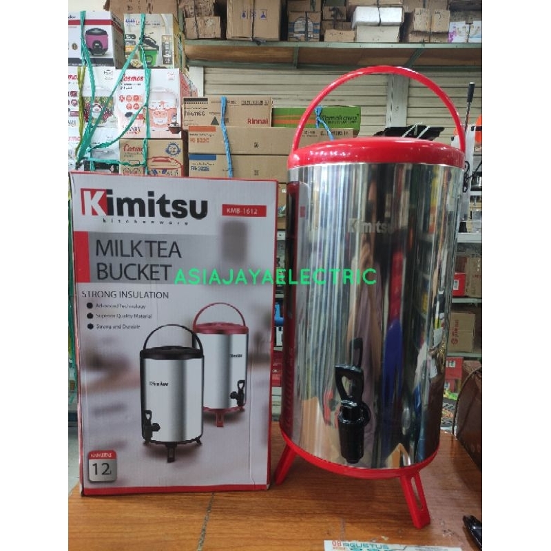 Jual BUCKET MILK TEA KIMITSU 12L 12 LITER STAINLESS STEEL KMB1612 ...