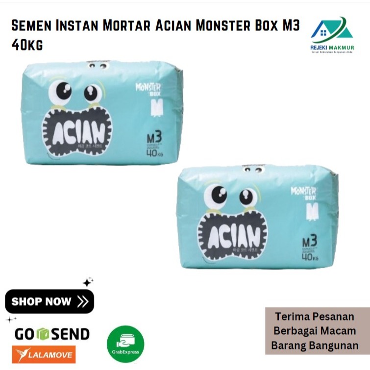 Jual Semen Instan Mortar Acian Monster Box M3 40kg (Area JABODETABEK ...