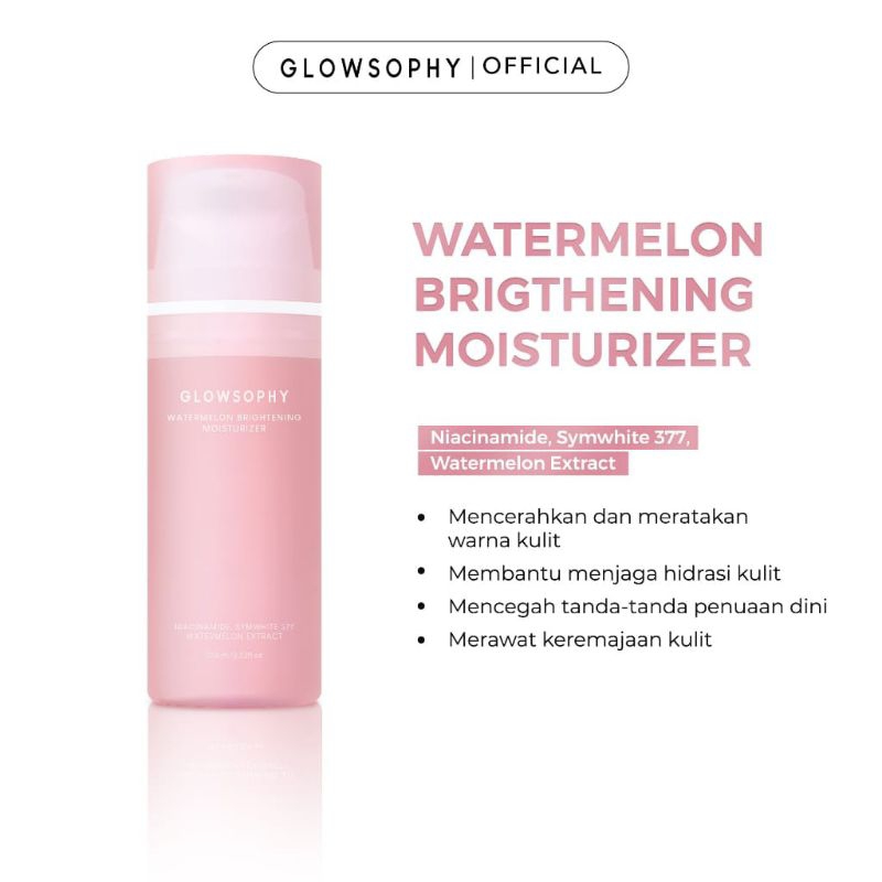 Jual Glowshopy watermelon brightening moisturizer 100ml | Moisturizer glowshopy | pelembab wajah ...