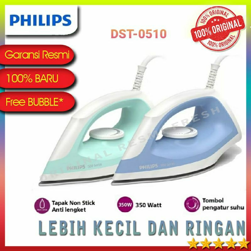 Jual PHILIPS Setrika Kering Dry Iron DST 0510 | Shopee Indonesia