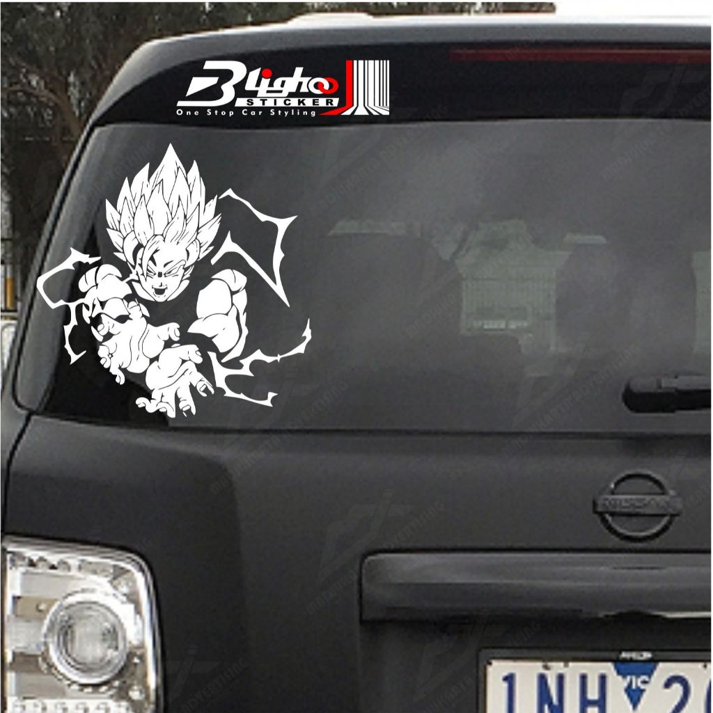 Jual BLIGHOO- CUTTING STICKER MOBIL DRAGON BALL Z GOKU ATTACK STIKER ...