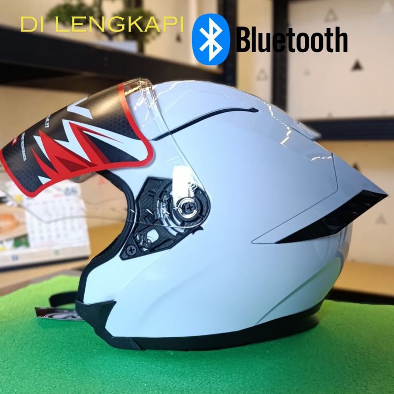 Jual Helm ALV GENOS Bluetooth & No Bluetooth Half Face 100% Original ...