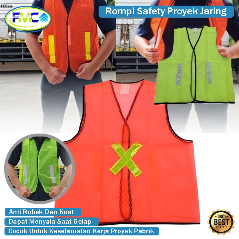 Jual Rompi Jaring Rompi Safety Proyek Safety Vest Pengaman Jala Safety ...