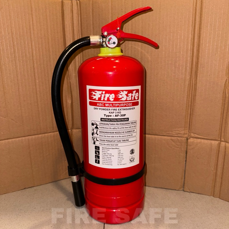 Jual APAR 3KG FIRE SAFE / ABC Powder / Set Komplit / Tabung Pemadam 3KG ...