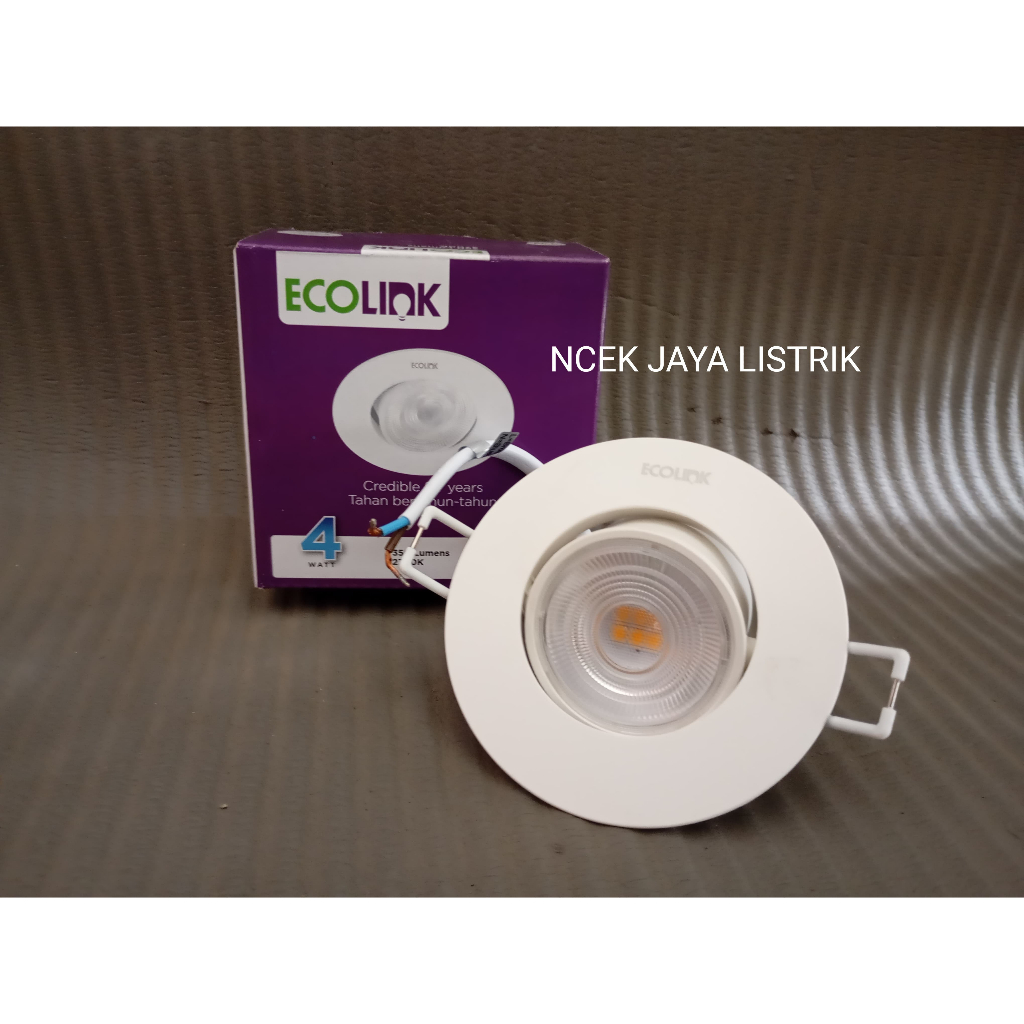 Jual ECOLINK SPOTLIGHT ESL190 RD D75 4W KUNING 2700K Downlight spotlight / downlight cob ...