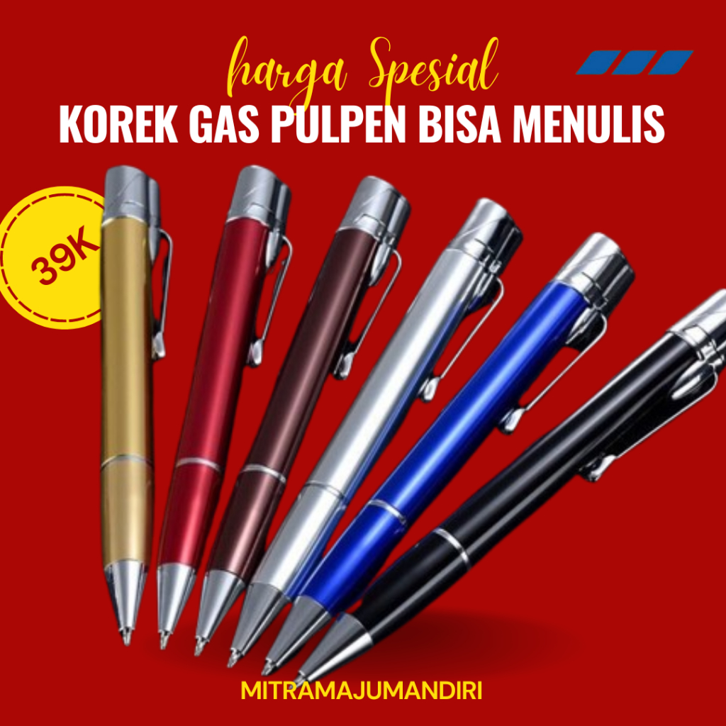 Jual Korek bara ballpoint model pulpen korek unik Refill gas | Shopee ...