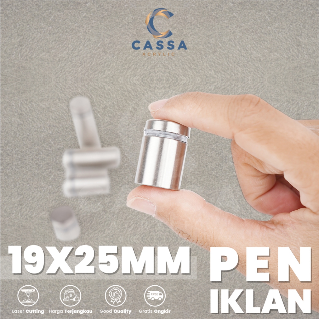 Jual Pen Iklan 19x25 Stainless Baut Kaca Akrilik Sign Board | Shopee ...