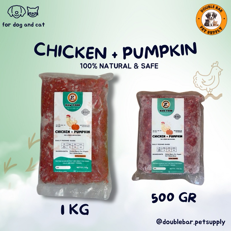 Jual RAW FOOD CHICKEN & PUMPKIN // Double Bar Pet Supply // Makanan ...