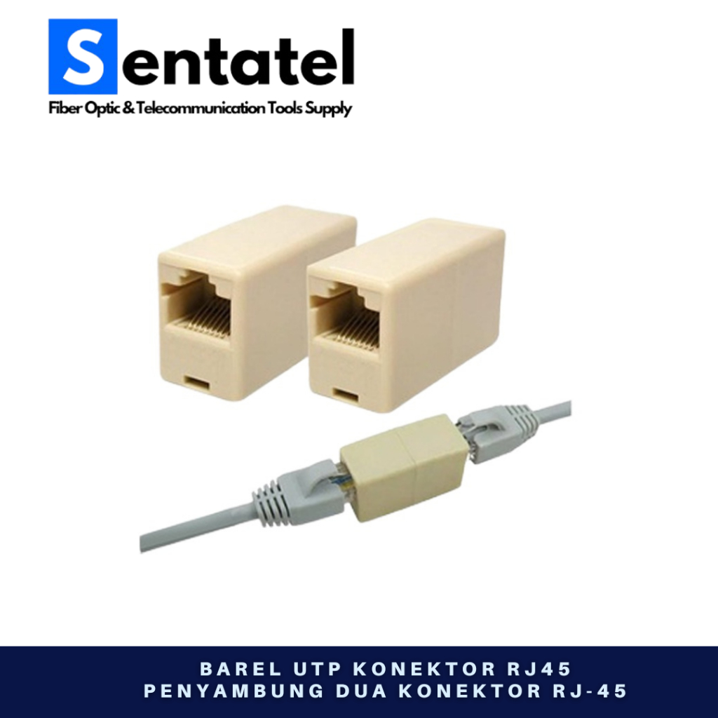 Jual Barel UTP Konektor RJ45 Penyambung Dua Konektor RJ-45 Adaptor RJ ...
