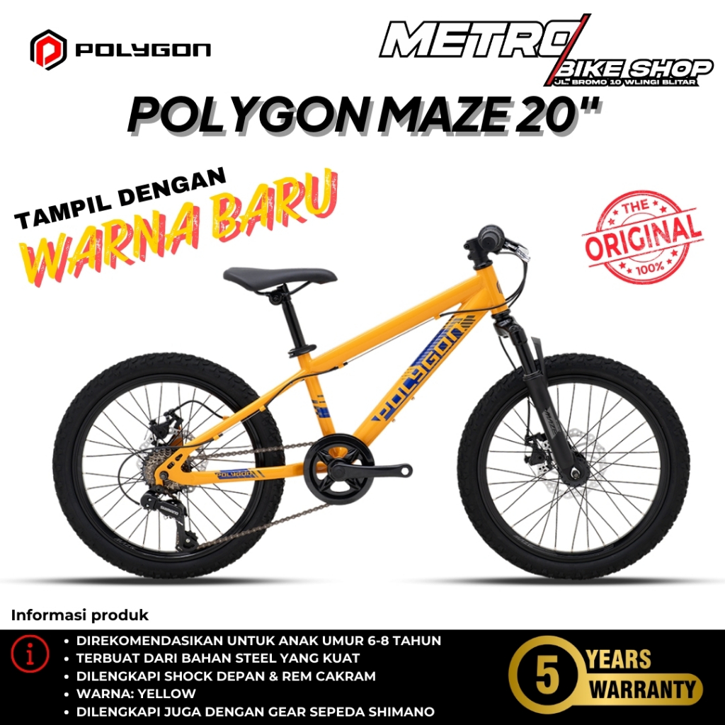 Jual Sepeda anak Polygon Maze 20 inch Sepeda MTB anak murah | Shopee ...