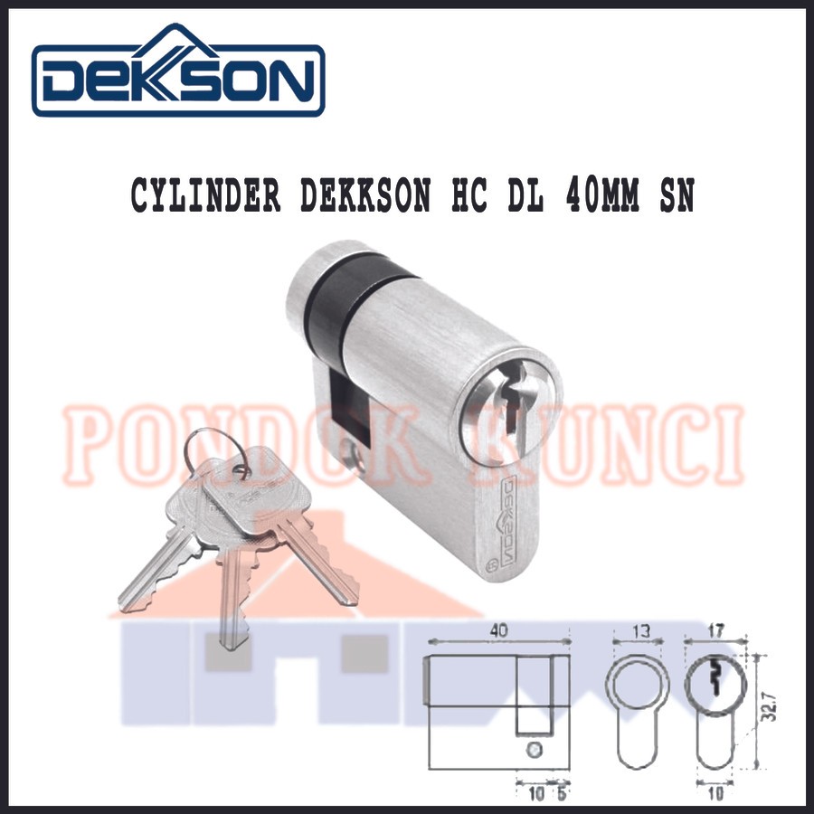 Jual Silinder Kunci Pintu Setengah Dekkson Half Cylinder HC DL 40MM ...