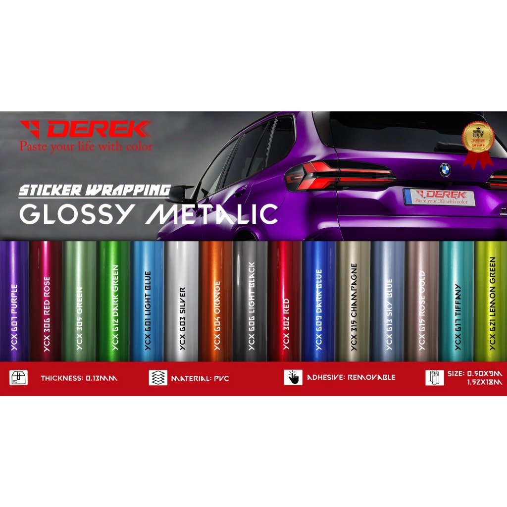 Jual STIKER GLOSSY METALLIC DEREK KODE YCX | Shopee Indonesia
