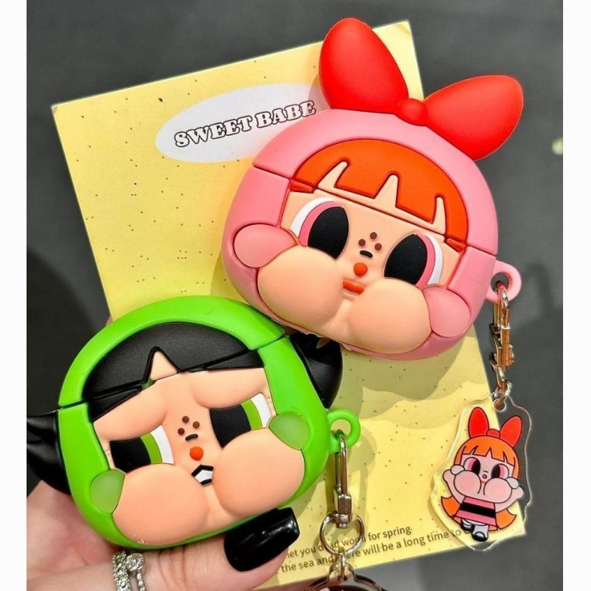 Jual Labubu Airpods Case 1 2 3 Pro 2 Power Puff Girls PPG Crybaby Soft ...