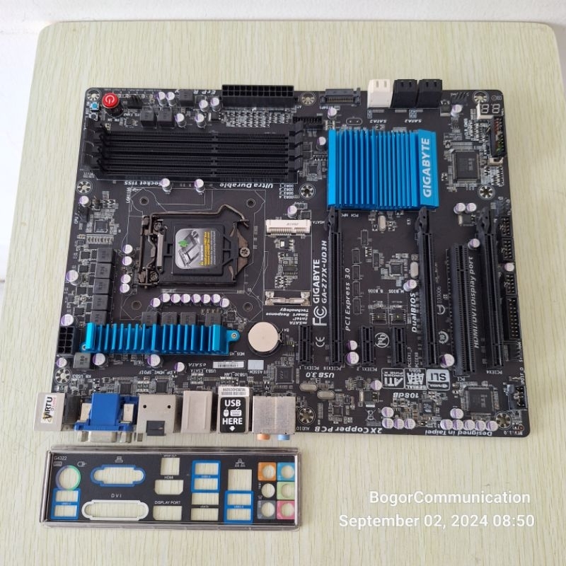 Jual Motherboard Z77 Gigabyte GA-Z77X-UD3H Intel Sandy Ivy Bridge 1155 ...