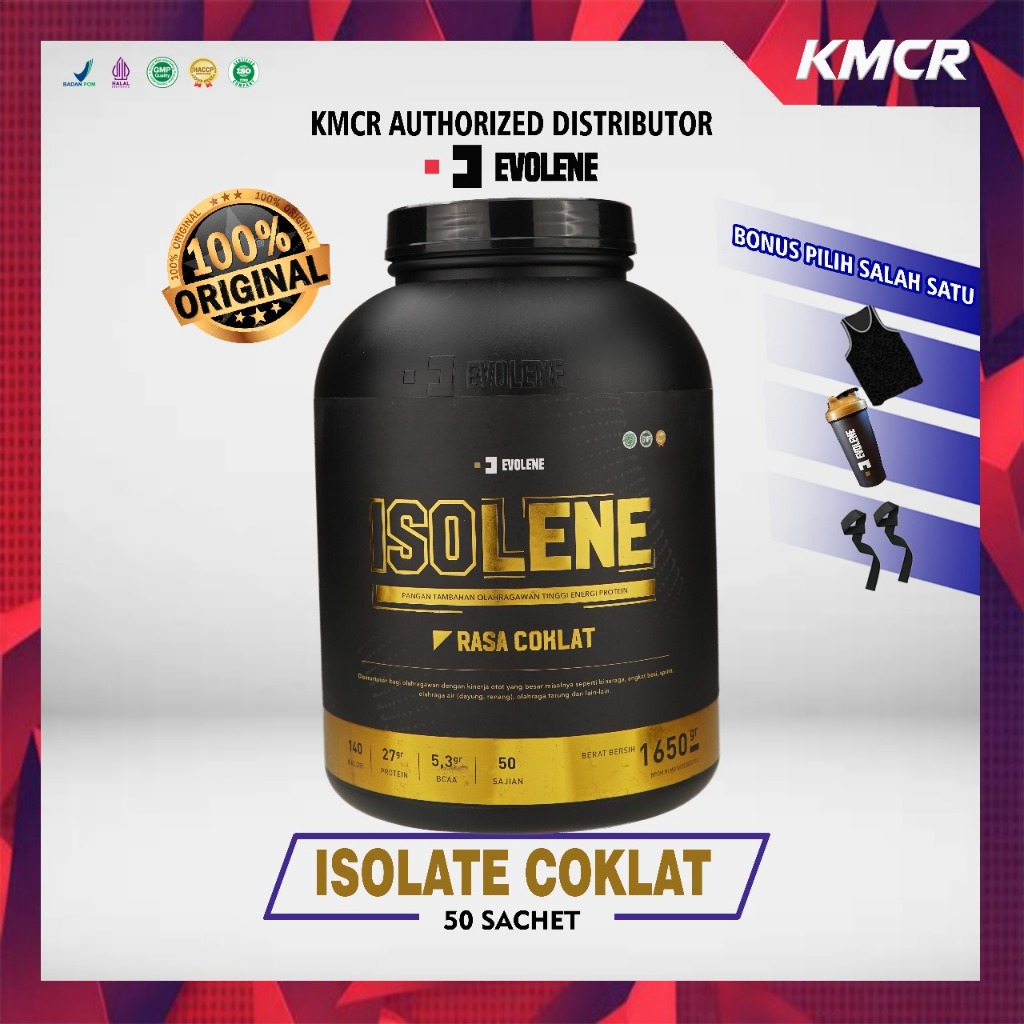 Jual EVOLENE ISOLENE 50 SACHET ISOLATE PROTEIN SUSU RENDAH LEMAK - KMCR ...