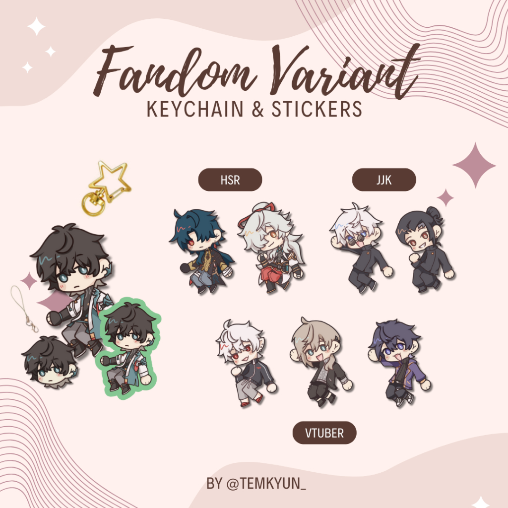Jual Fandom Variant Acrylic Keychain | Phonestrap | Sticker by temkyun ...