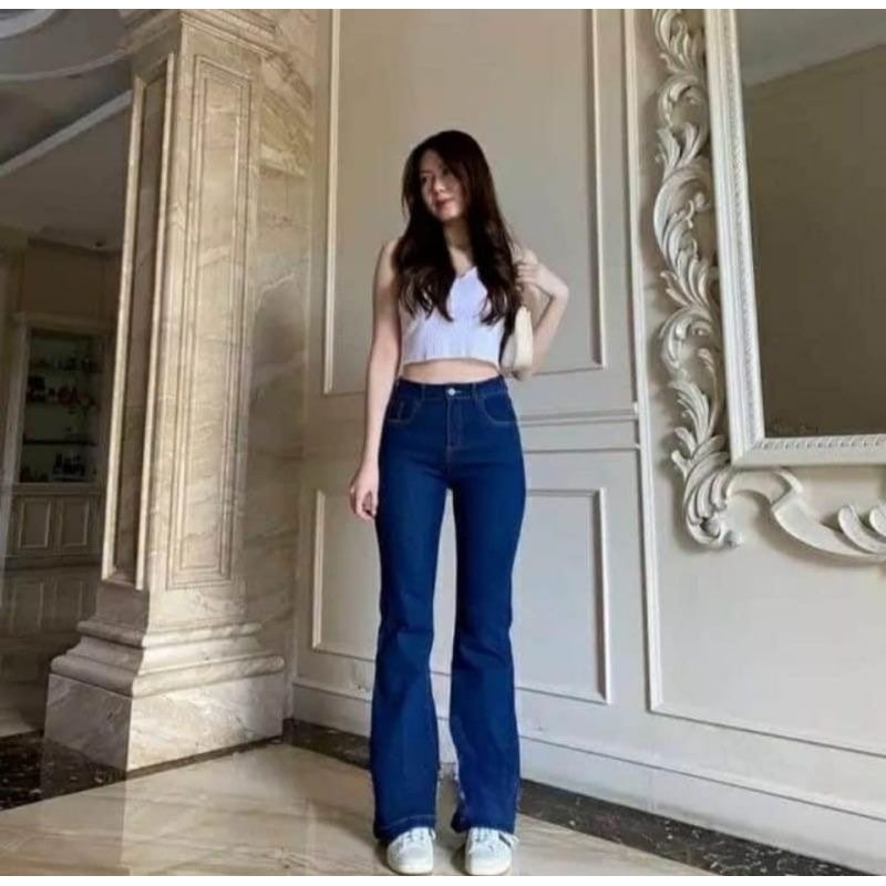 Jual HW Cutbray Jeans Wanita Celana Panjang Cutbray Premium Kekinian Highwaist Jeans Cutbray ...
