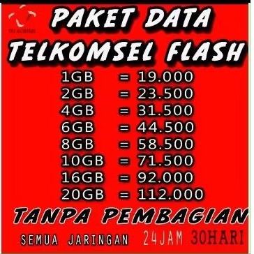 Jual PAKET DATA TELKOMSEL FLASH 30 HARI | Shopee Indonesia